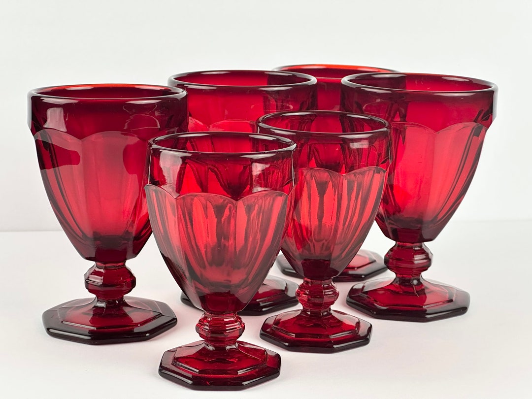 Vintage Ruby Red Parfait/dessert Cups-mcm Glasses-holiday - Etsy