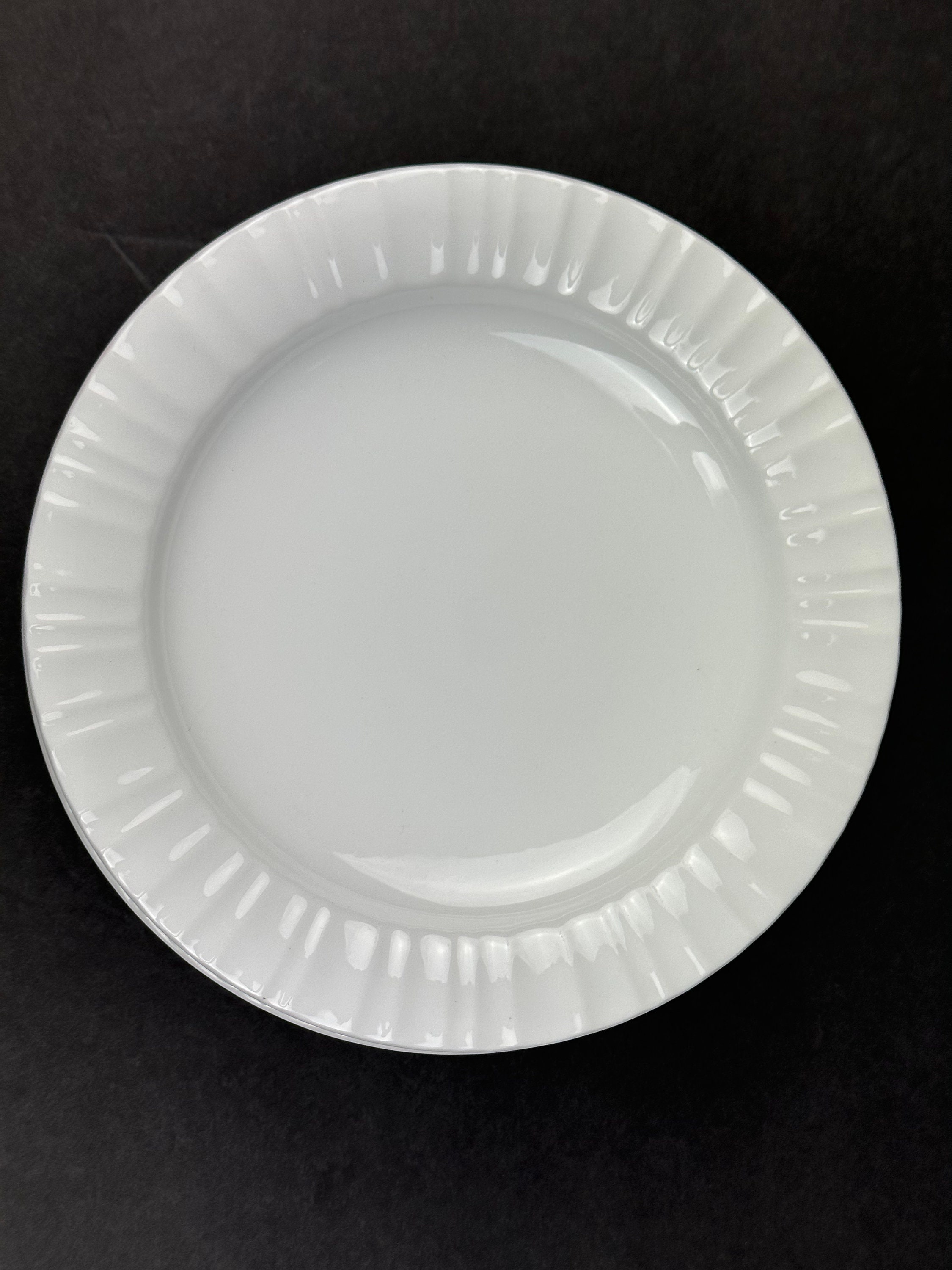 Set of 6 Corning Ware French White 8 Salad Plates-white Stoneware-white ...