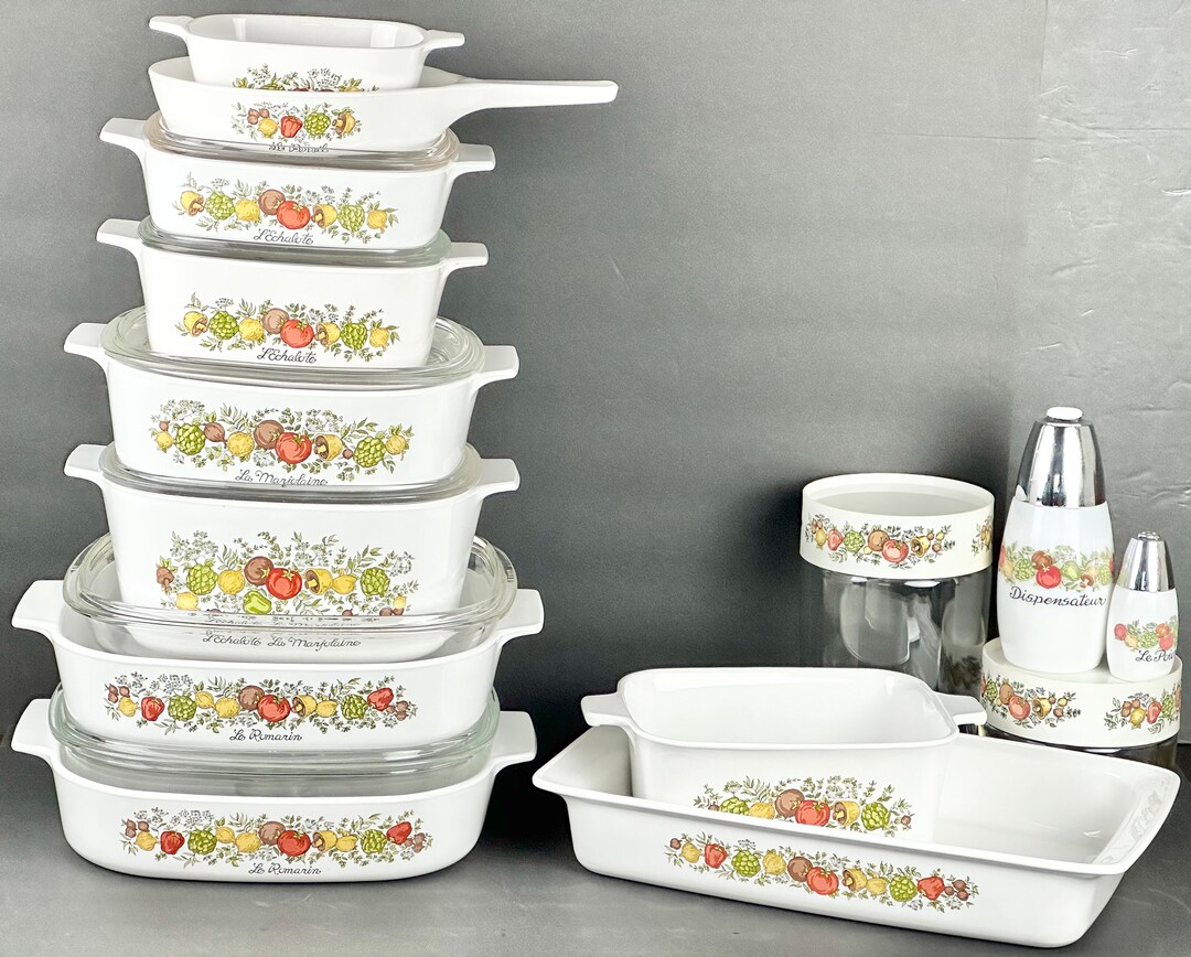 Corning Ware Spice of Life Baking Casserole/vegetables/side Dish-2 3/4 Cup A-1-B A-2-B A-3-B A ...