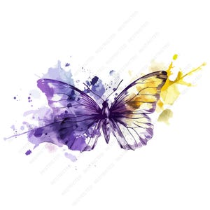 10 Butterfly Clipart, Vector Watercolor File, Watercolor Butterfly ...