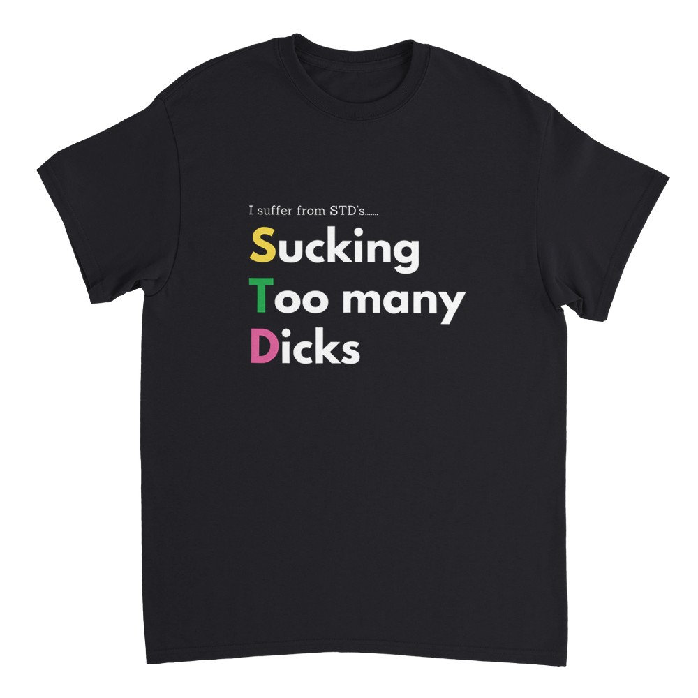 Funny Offensive T-shirt STD Rude Humour Tee Sarcastic Graphic Shirt for ...