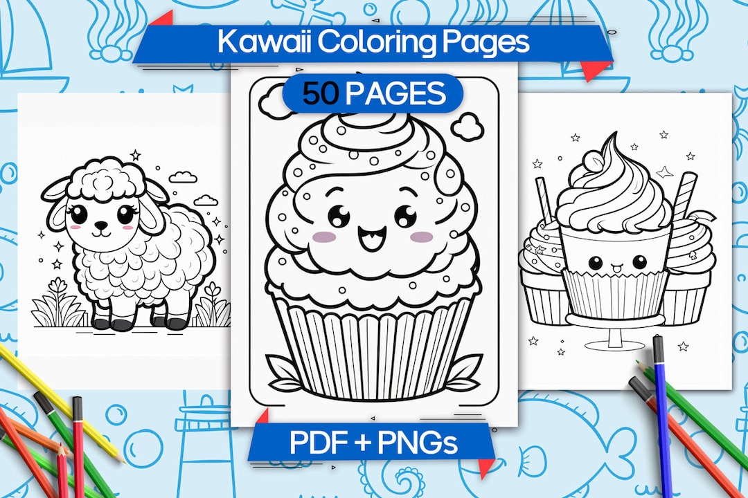 Kawaii Coloring Pages, Kawaii Food and Animals Coloring Pages, Cute ...