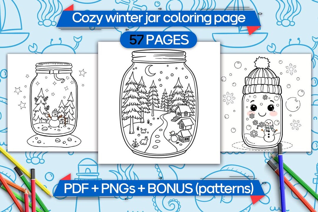 57 Unique Winter Jar Coloring Pages, Perfect for Creative Winter ...