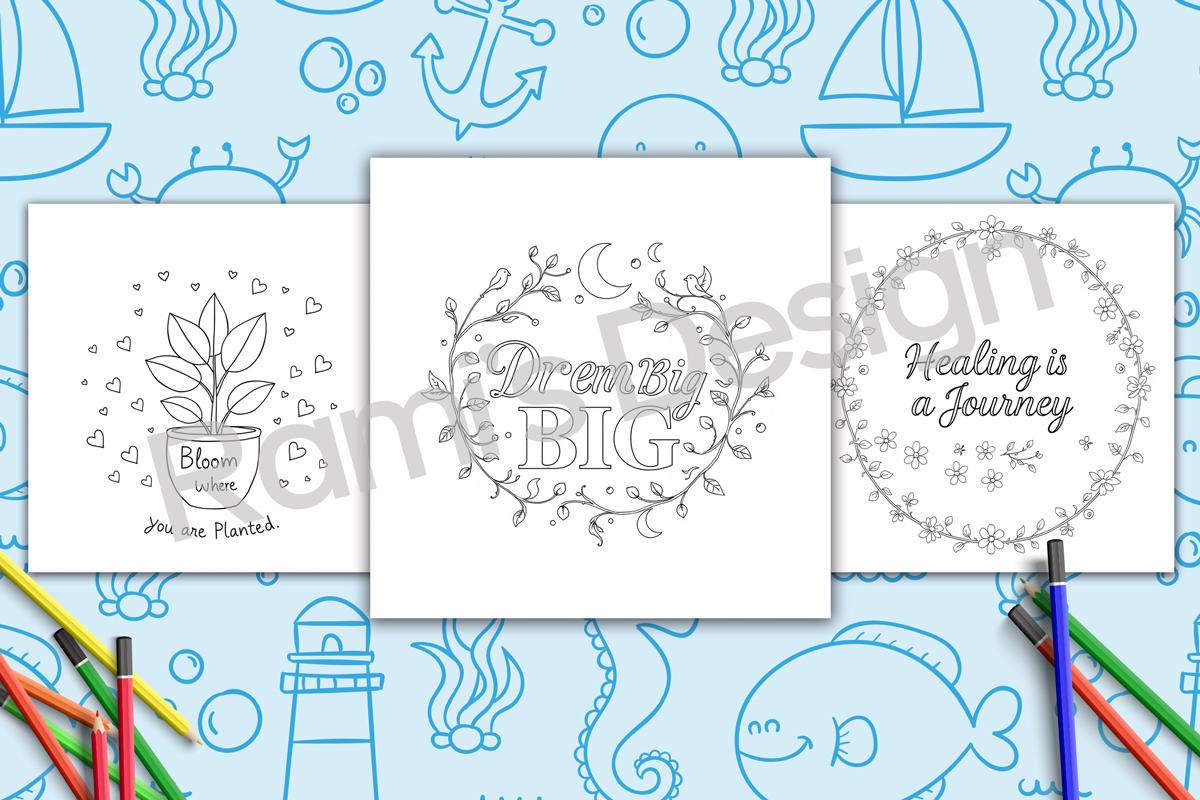 Mental Health Coloring Pages | Positive Affirmation Therapy Tools for ...