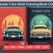 Classic Cars Adult Coloring Book Cover, Car Book Cover, Vintage Car ...