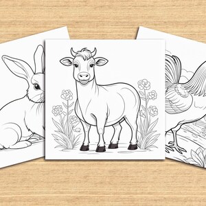 Flashcards Farm Animals, Colorful Farm Animal Flashcards for Teaching ...