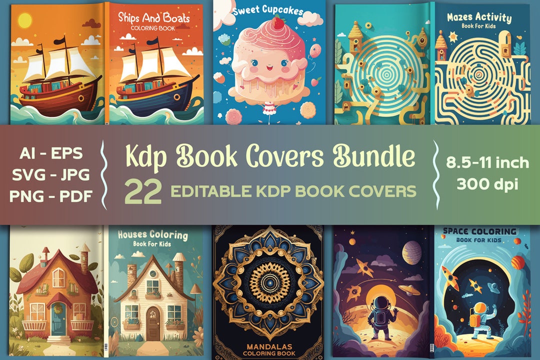 Kdp Book Covers Bundle, 22 Book Covers Ready to Upload to Kdp, Editable ...
