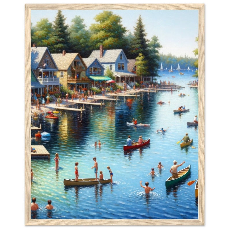 Summer Lakeside Leisure - Impressionist Framed Wall Art Print - Etsy