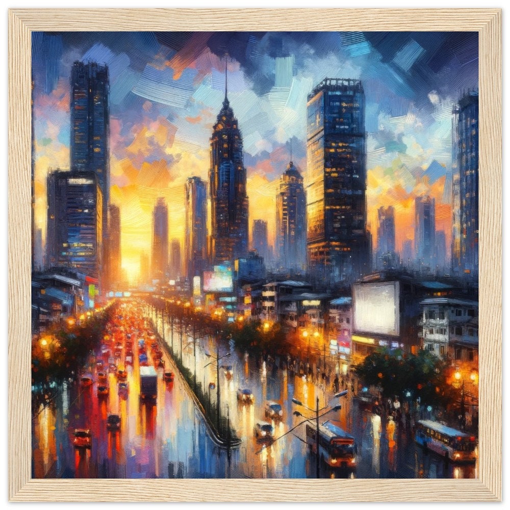 City Sunrise Impressionist Art Print Framed Impressionist Cityscape - Etsy