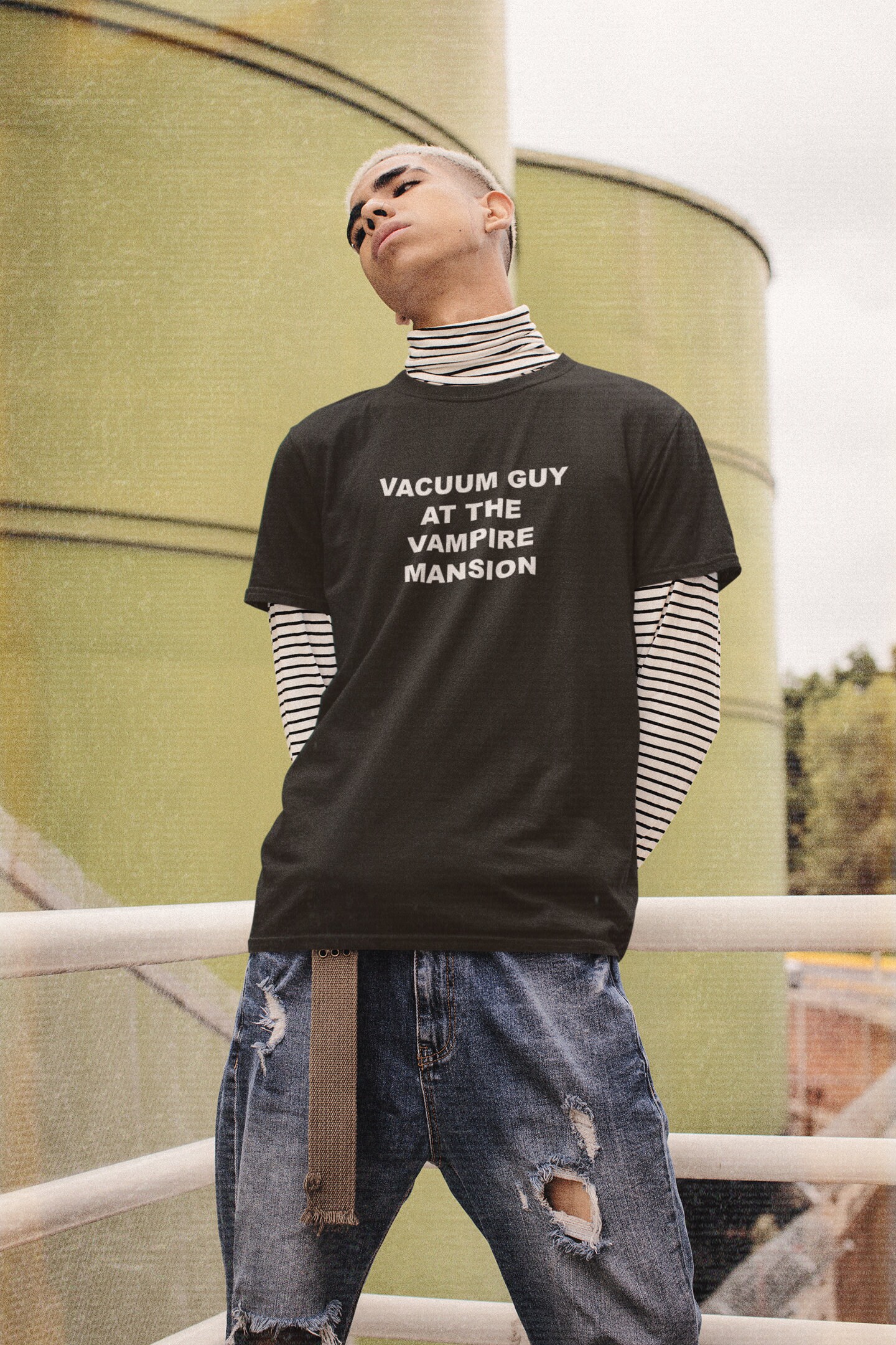 Vacuum Guy at the Vampire Mansion, Emo Band T-shirt - Etsy