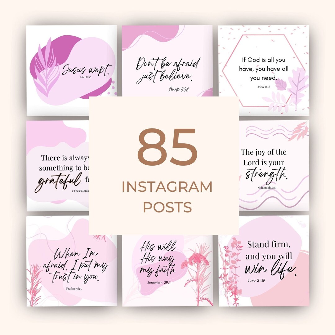 Bible Verse Instagram Post Canva Templates, 85 Post Canva Templates ...