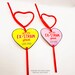 Editable Crazy Straw Tags, Valentine Cards for Kids School, You're Ex ...