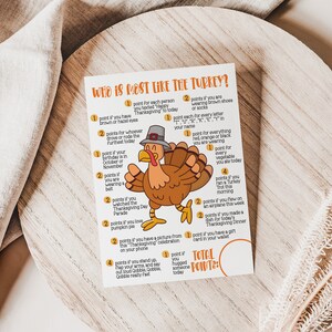 Printable Thanksgiving Game, Friendsgiving Game, Family Thanksgiving ...