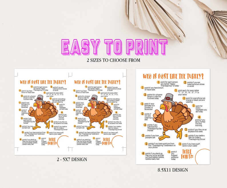 Printable Thanksgiving Game, Friendsgiving Game, Family Thanksgiving ...