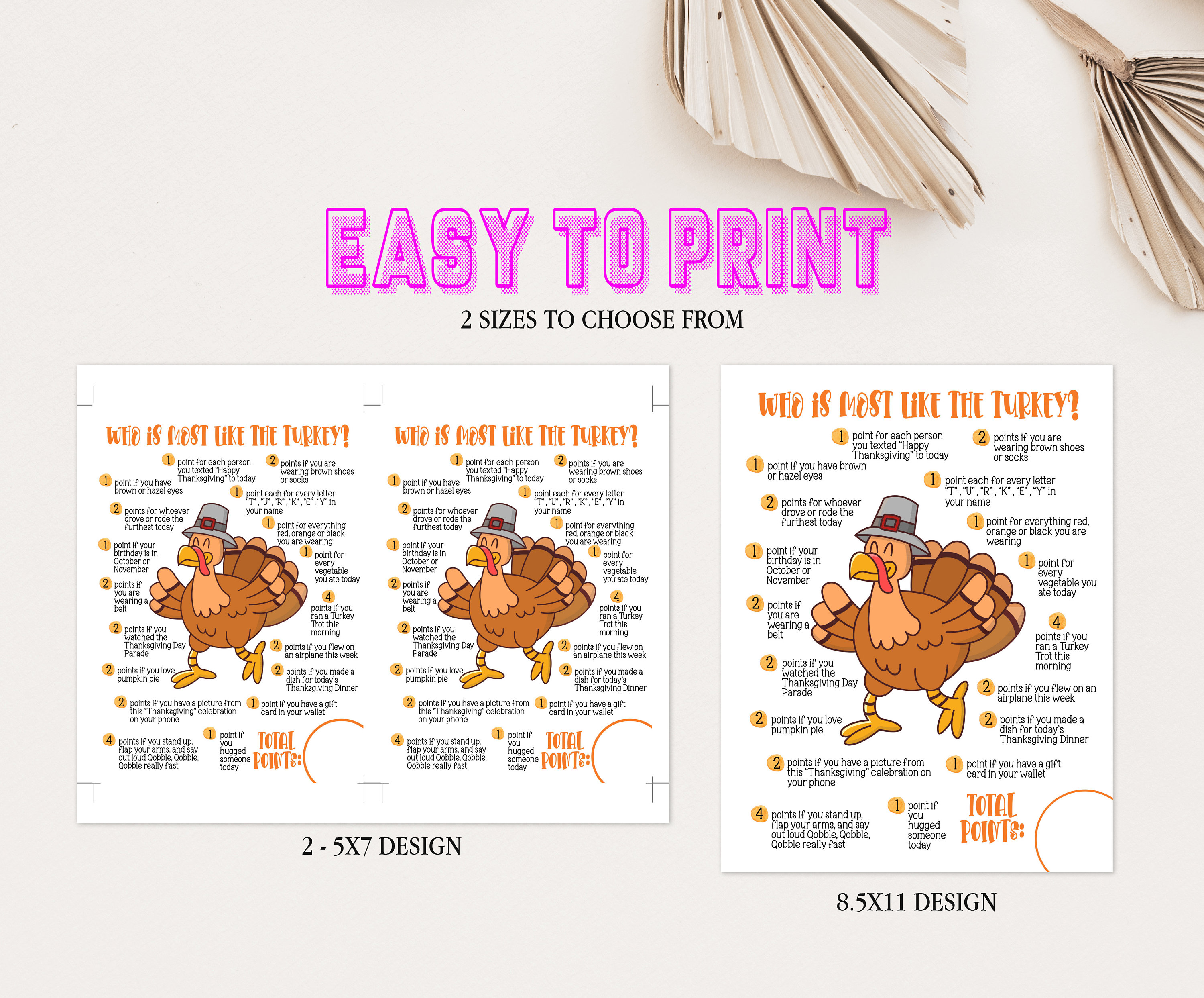 Printable Thanksgiving Game, Friendsgiving Game, Family Thanksgiving ...