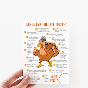 Printable Thanksgiving Game, Friendsgiving Game, Family Thanksgiving ...