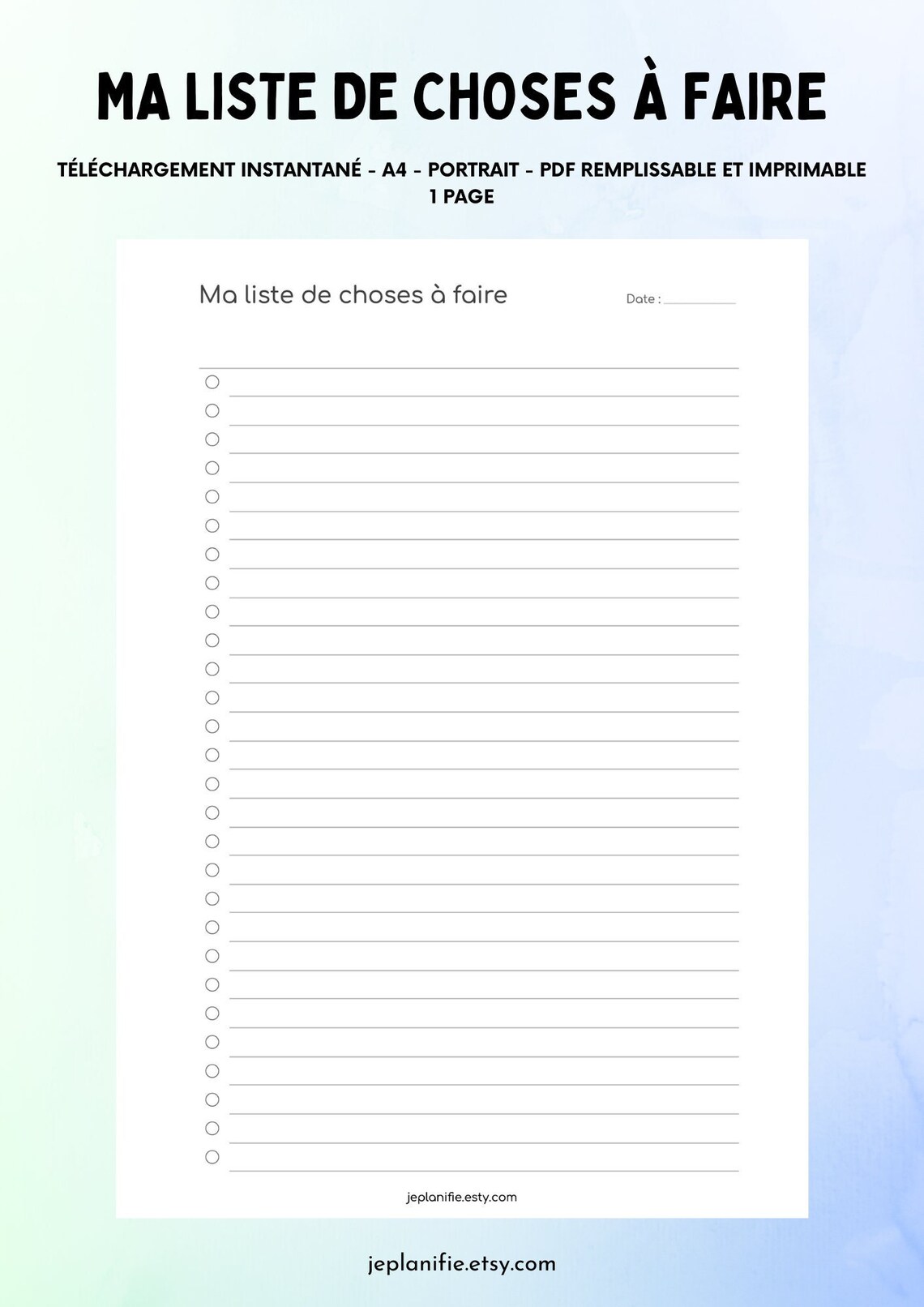 My To-do List, To-do List, Printable and Fillable Minimal List, Simple ...
