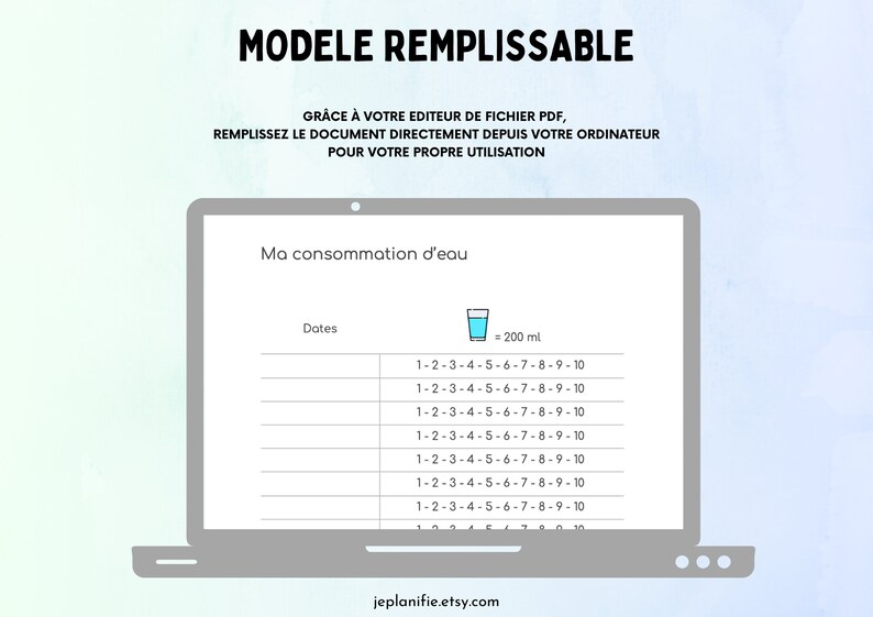 My Water Consumption Monitoring, Printable and Fillable File, A4 Pdf - Etsy