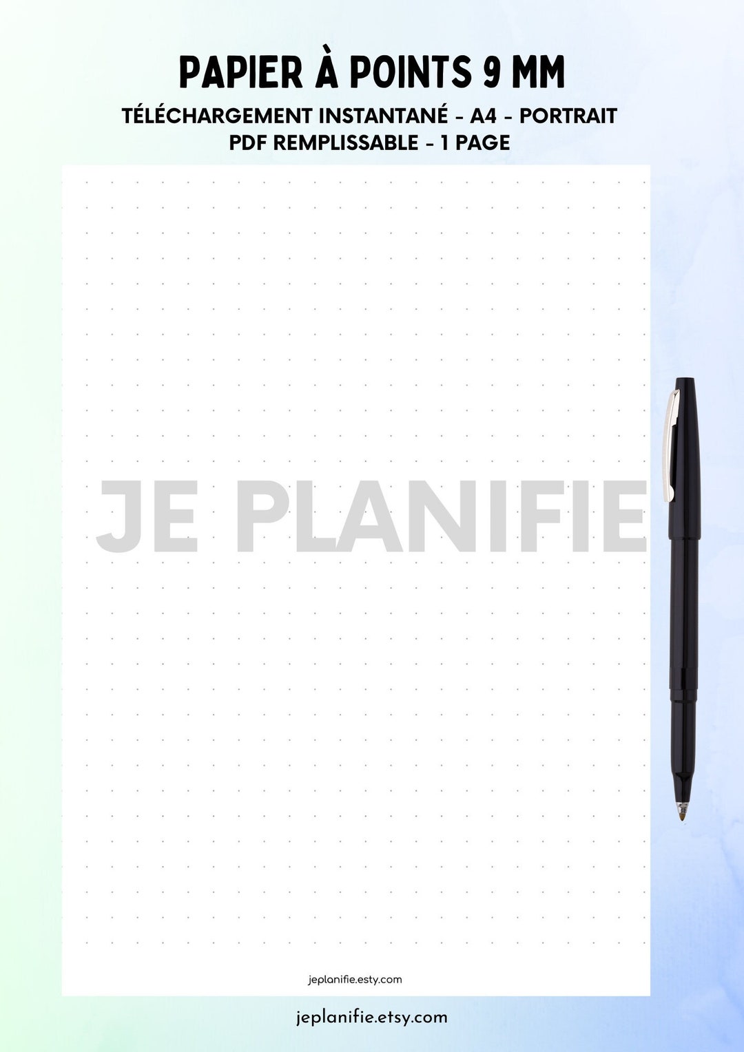 9mm Dot Paper, Printable Pdf, A4 Portrait, Instant Download - Etsy UK