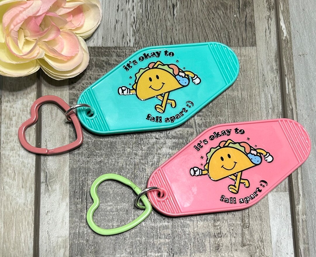 Motel Keychain It’s OK to Fall Apart - Etsy