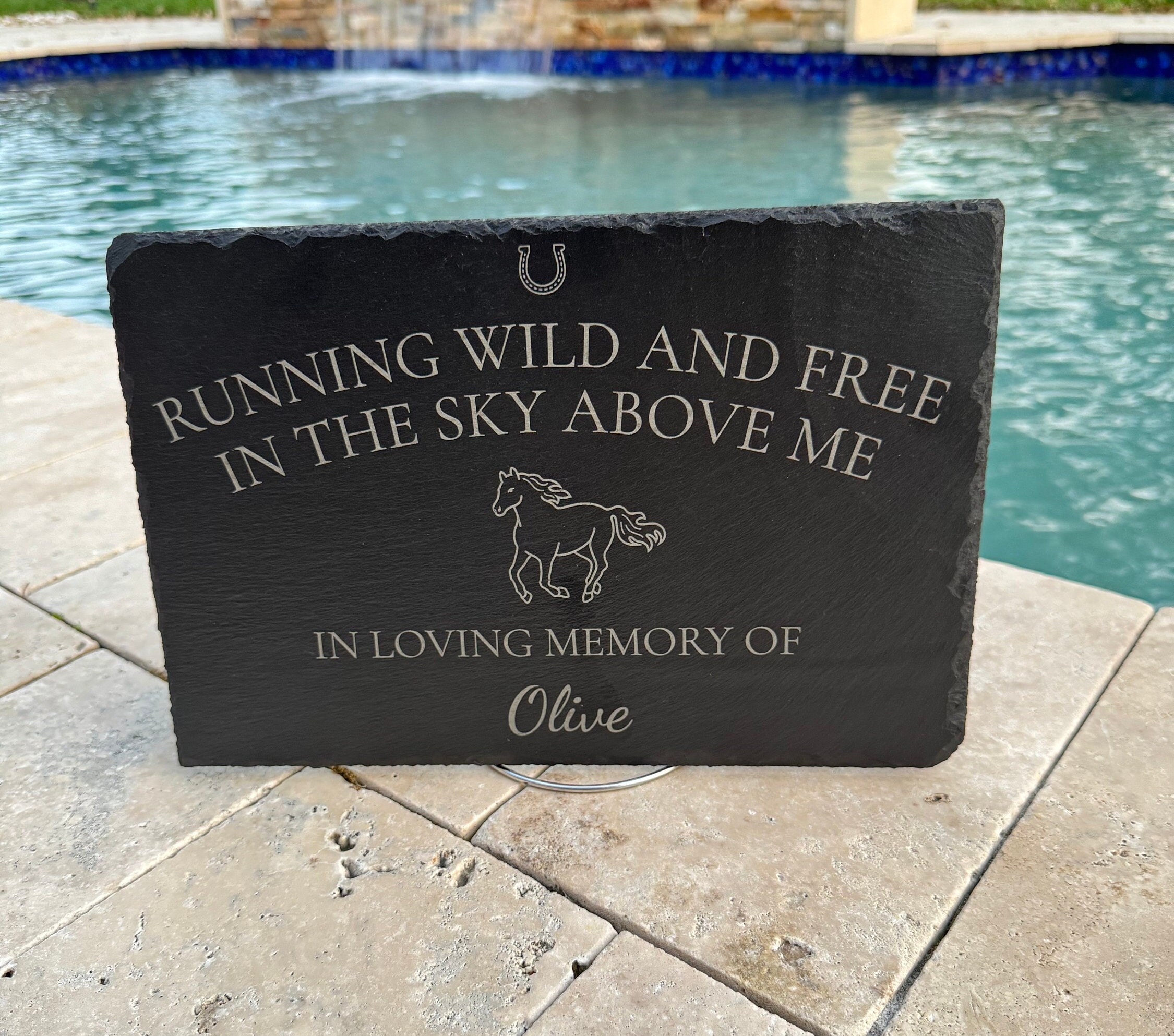 Horse Memorial Stone, Horse Loss, Engraved Horse Memorial Marker, Horse ...