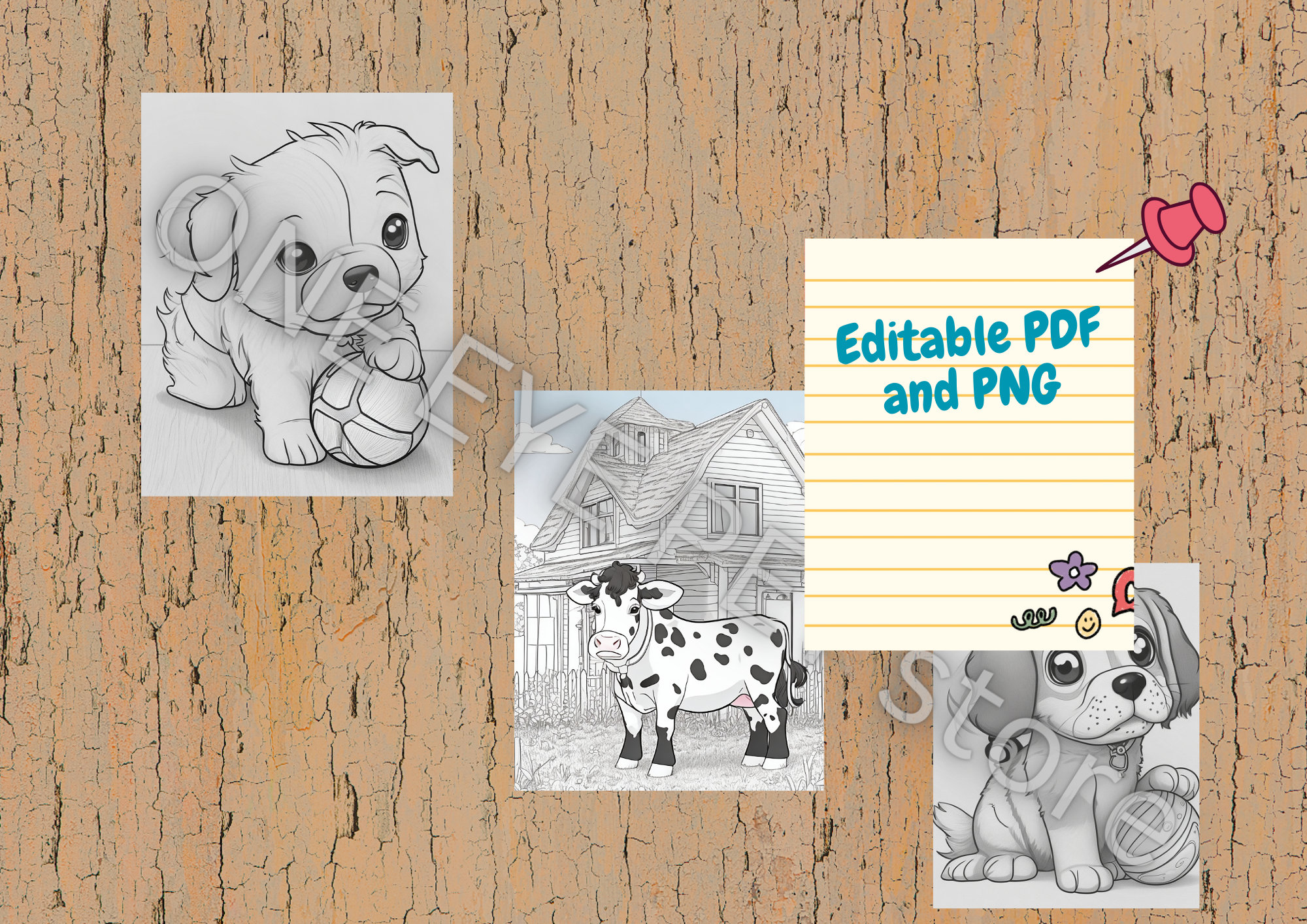 10 Montessori Farm Animal Flashcards/free 3 Coloring Pages/editable PDF ...