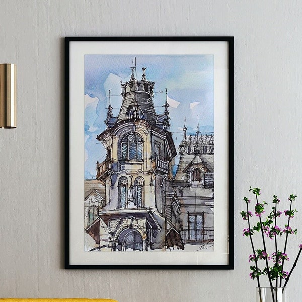 Romanian Castle Art - Etsy