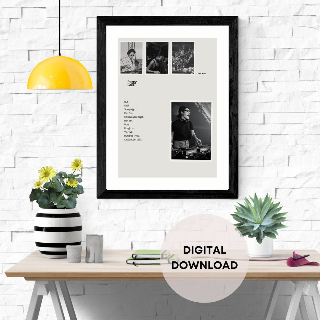 Peggy Gou Tracklist Black & White Print - Etsy