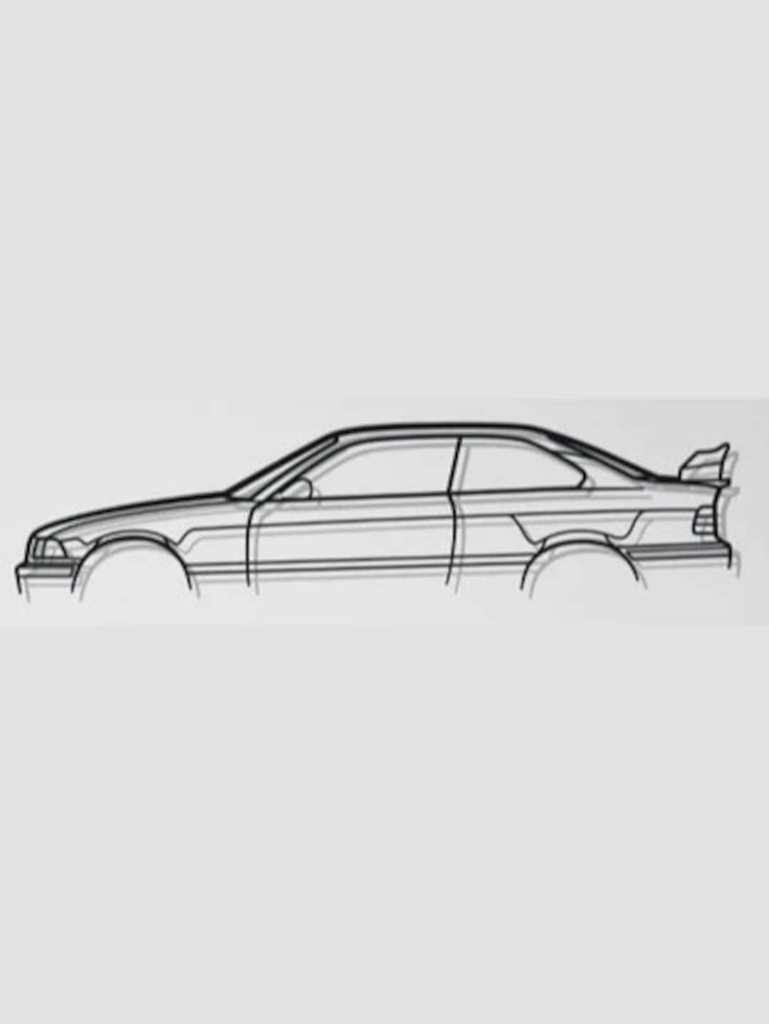 BMW E36 Silhouette DXF - Etsy