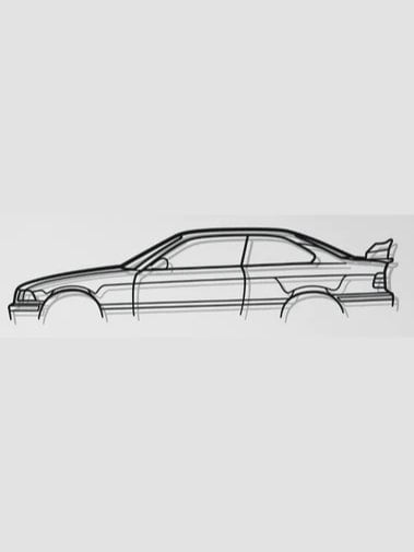 BMW E36 Silhouette DXF - Etsy