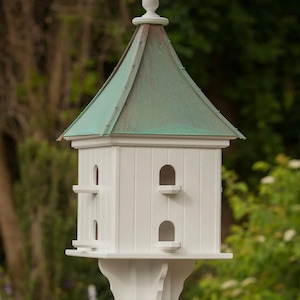 8-hole 14" Purple Martin Bird House- Copper or Patina Copper Top With ...