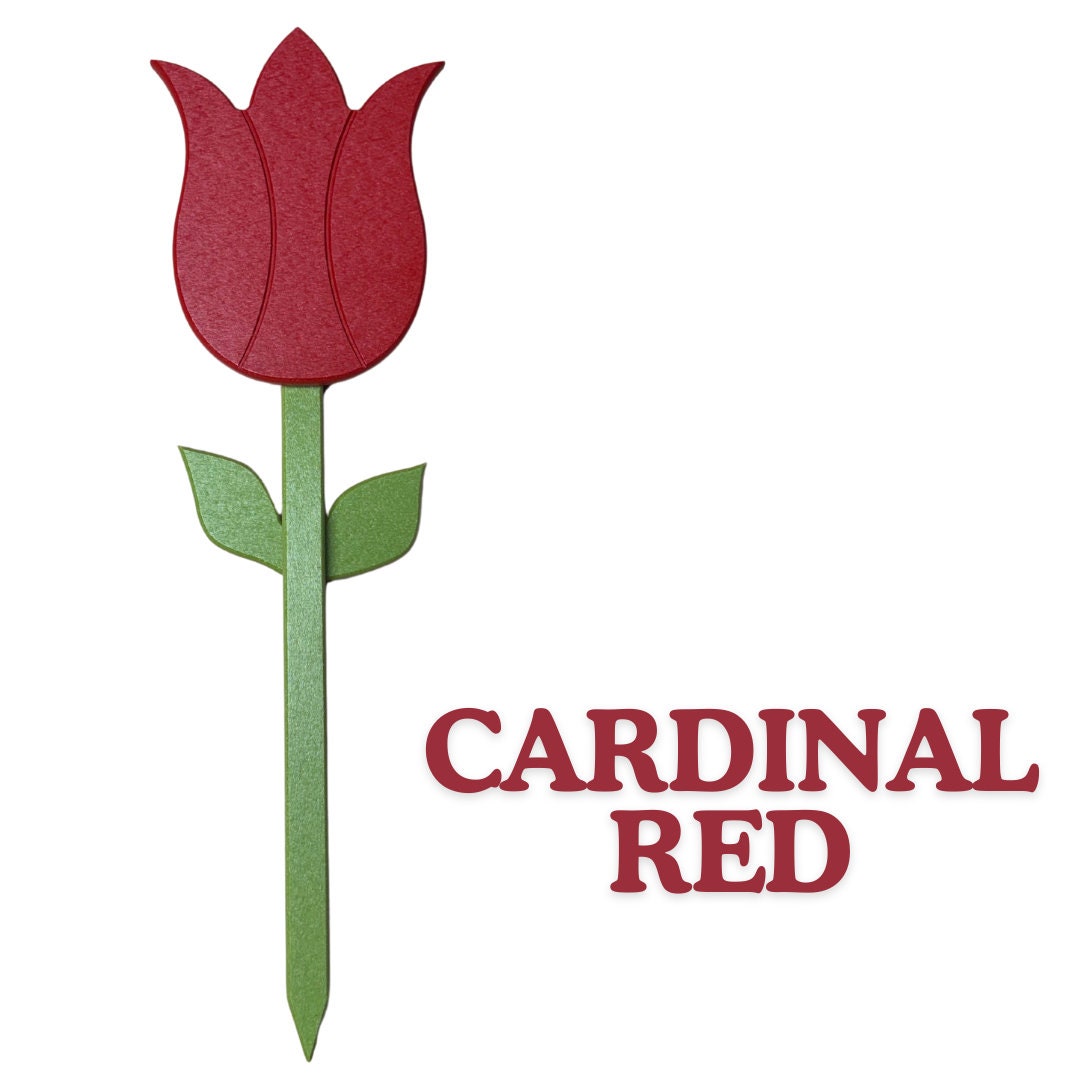 Poly Tulip Garden Decorations W/ Stake- - Etsy