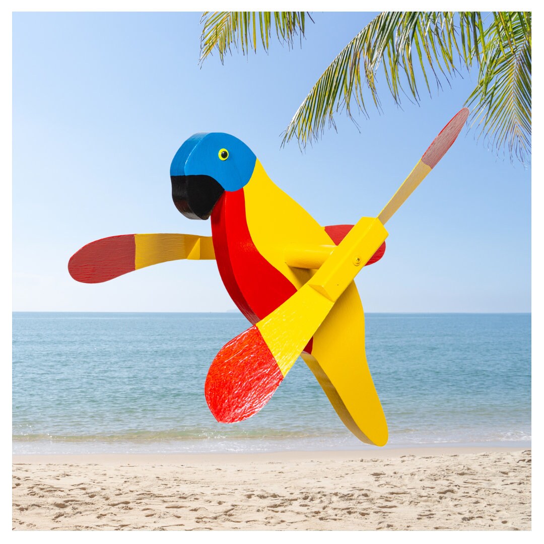 Sunshine Parrot Whirligig - Etsy