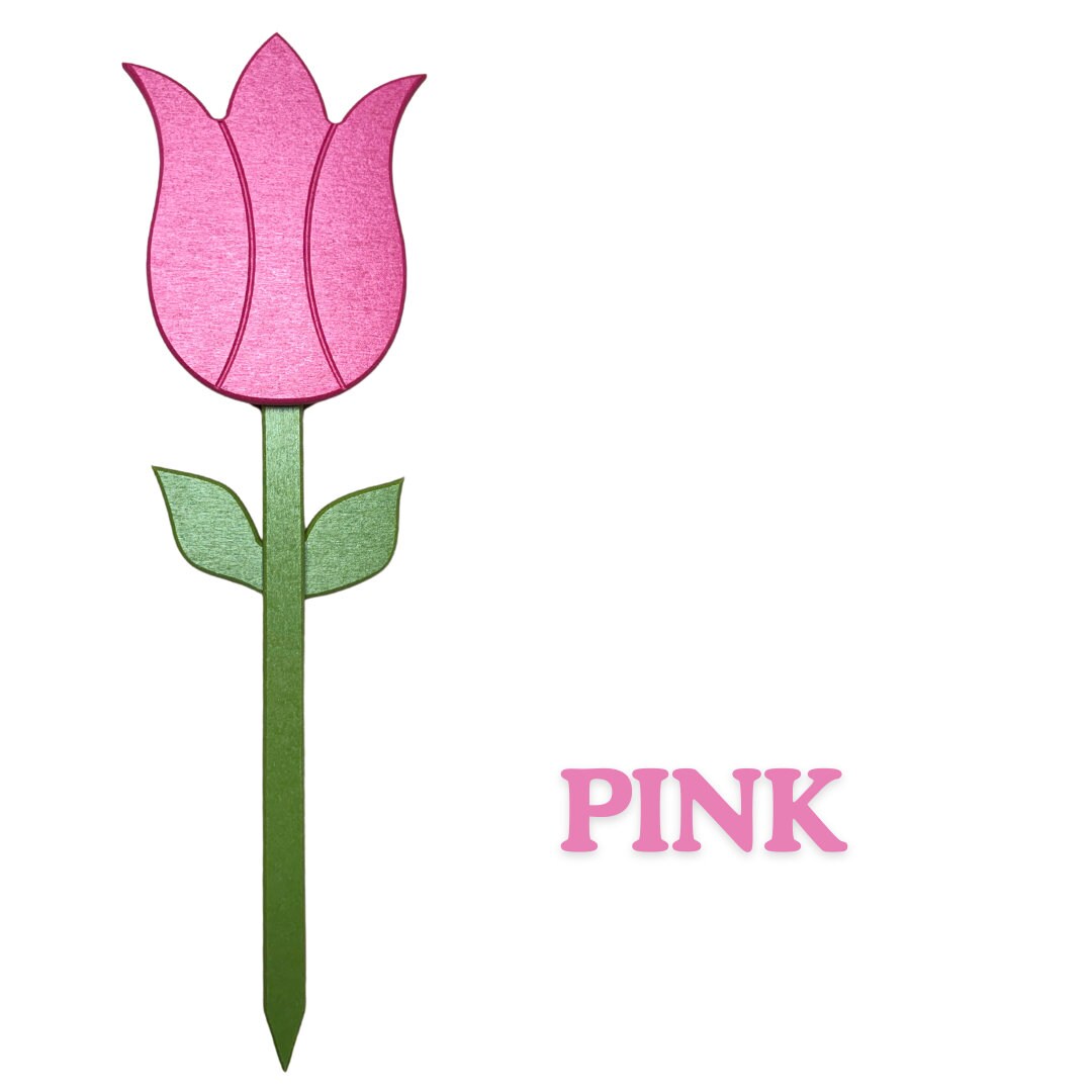 Poly Tulip Garden Decorations W/ Stake- - Etsy