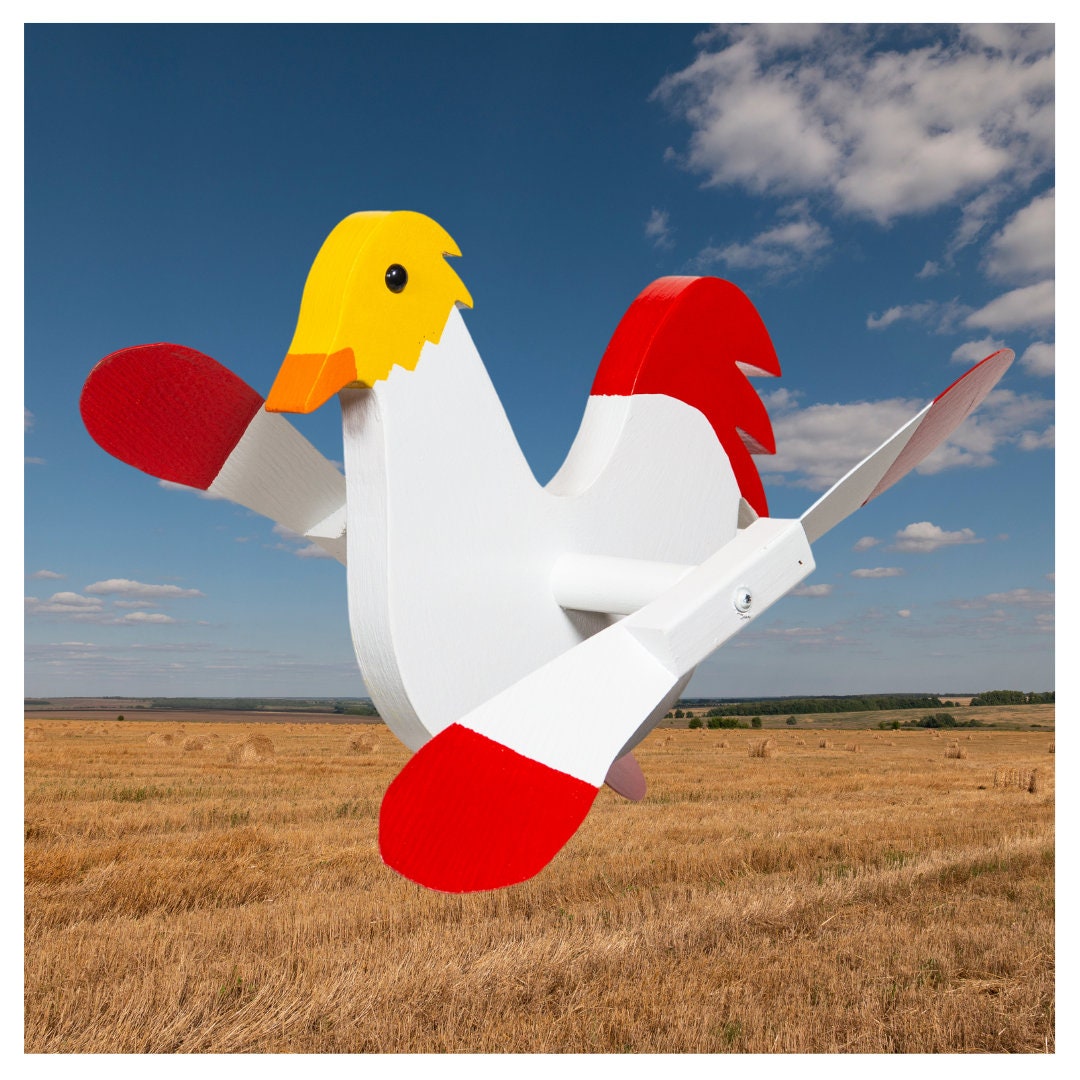White Chicken Whirligig - Etsy