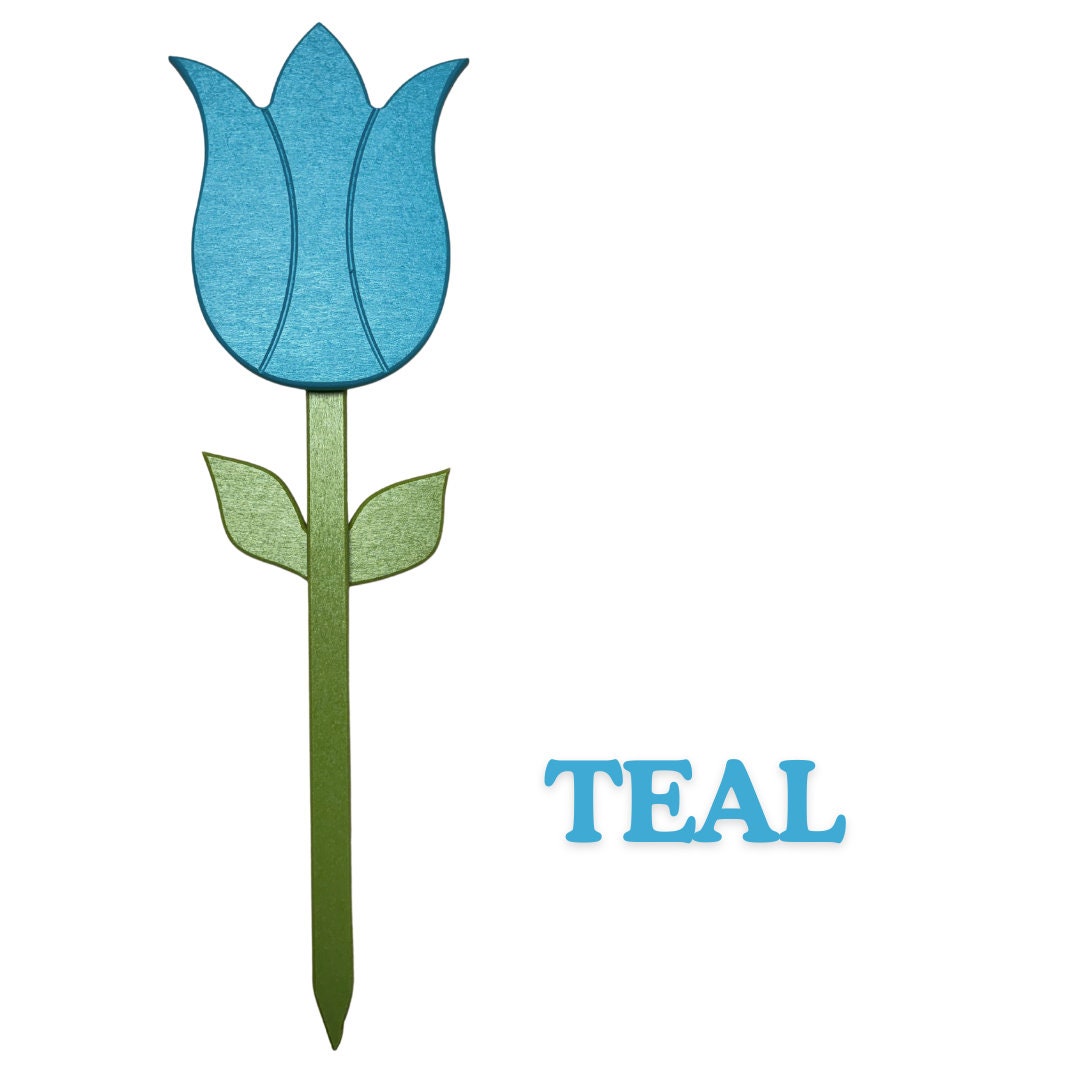 Poly Tulip Garden Decorations W/ Stake- - Etsy