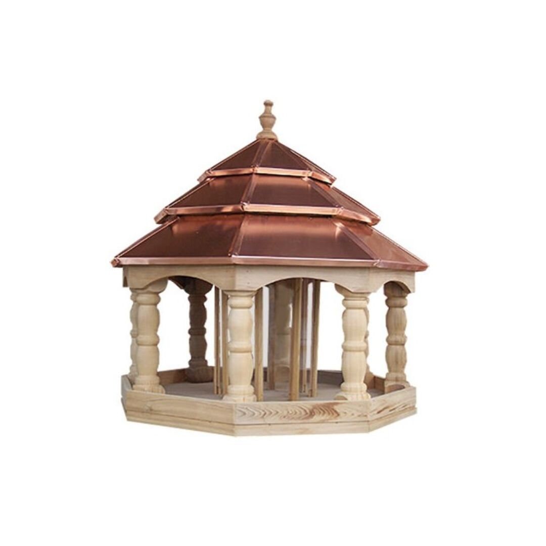 Jumbo Bird Feeder With Copper Roof & Spindles 32" - Etsy