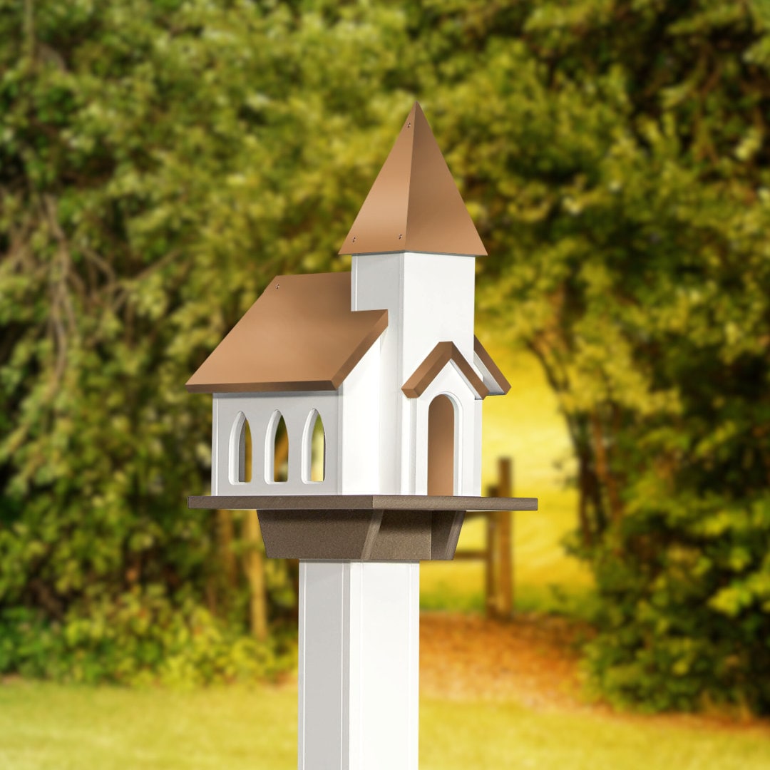 Chapel Bird Feeder Vinyl W/ Copper Top - Etsy
