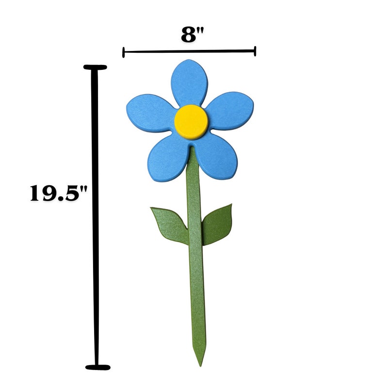 Poly Daisy Garden Decorations W/ Stake - Etsy