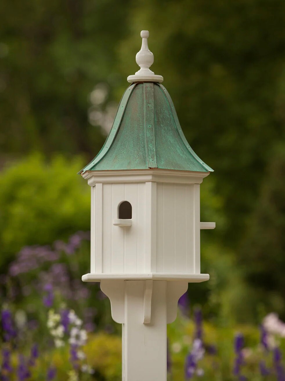 3-hole 12" Bird Villa Bird House- Copper or Patina Copper Top With Pvc ...