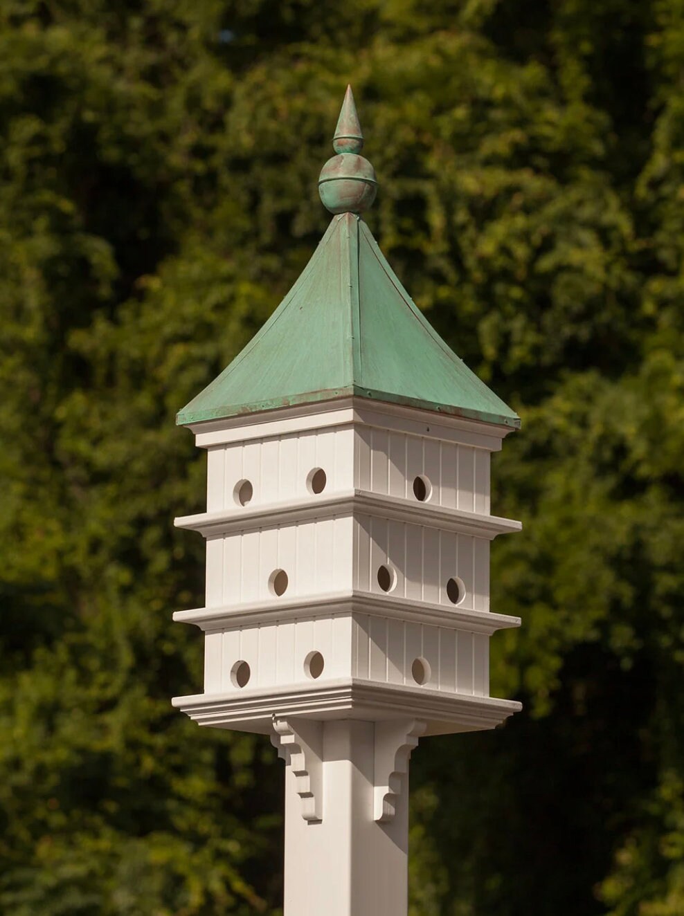 12-hole 18" Purple Martin Bird House- Copper or Patina Copper Top With ...