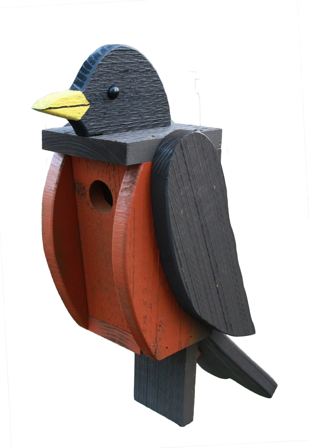 Robin Wooden Hanging Bird House - Etsy