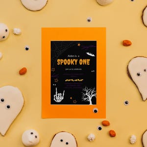 Editable Spooky One Birthday Invitation - Template - Etsy