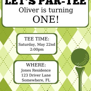 Let's Par-tee Birthday Invitation - Template - Etsy