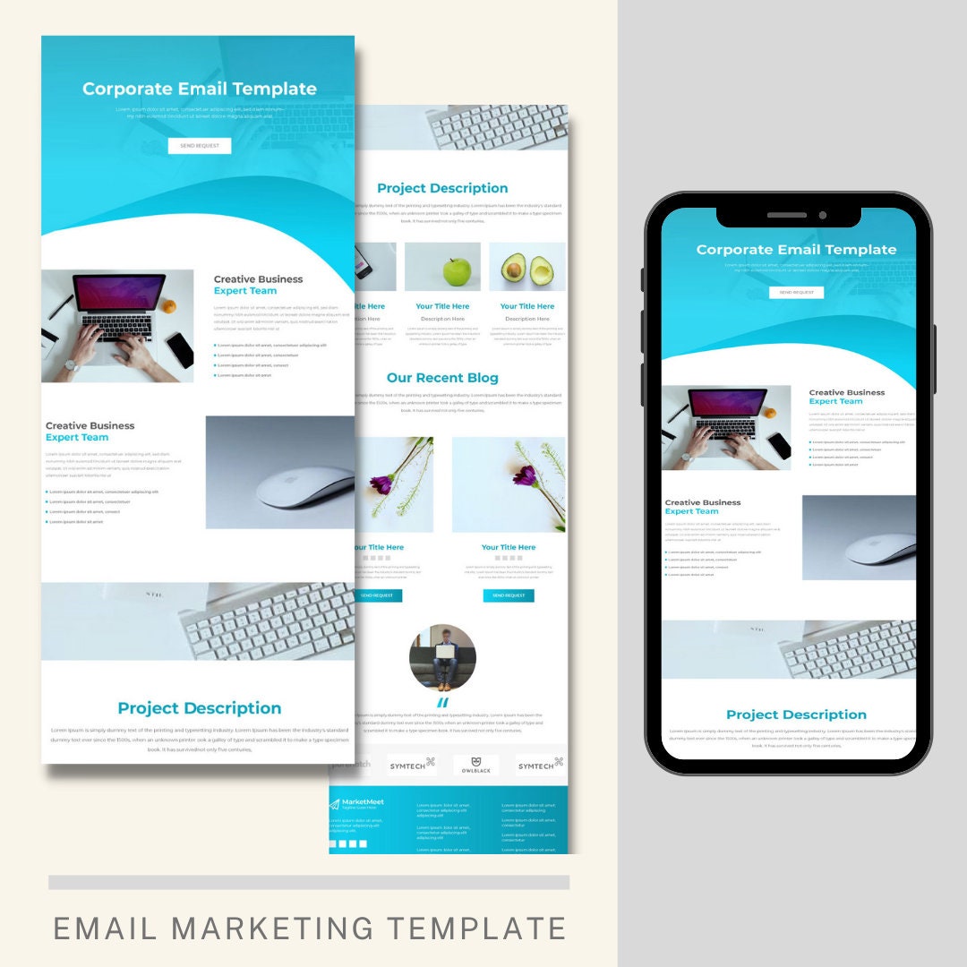 Email Template for Business Email Marketing Newsletter Email - Etsy