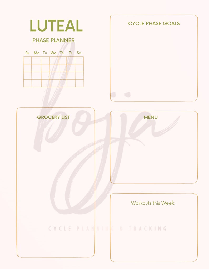 Cycle Syncing Planner - Cycle Syncing Menu Example - Cyle Syncing ...