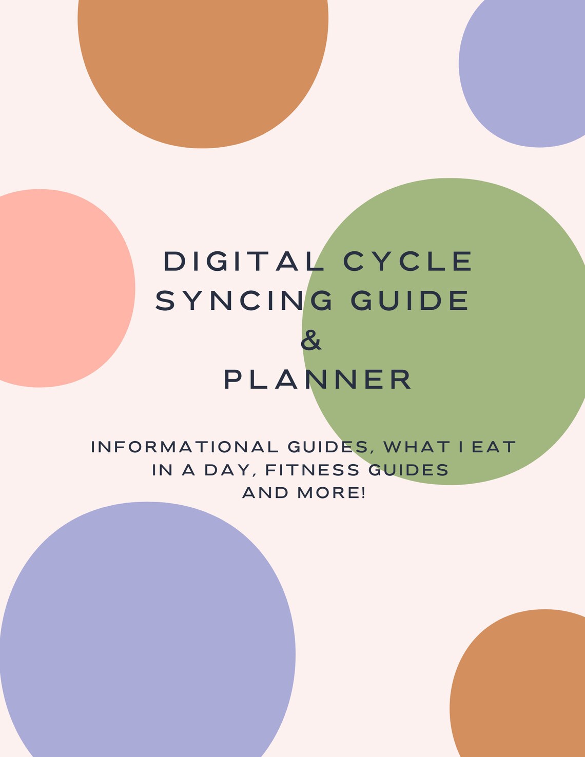 Cycle Syncing Planner - Cycle Syncing Menu Example - Cyle Syncing Fitness Ideas - Cycle Syncing ...