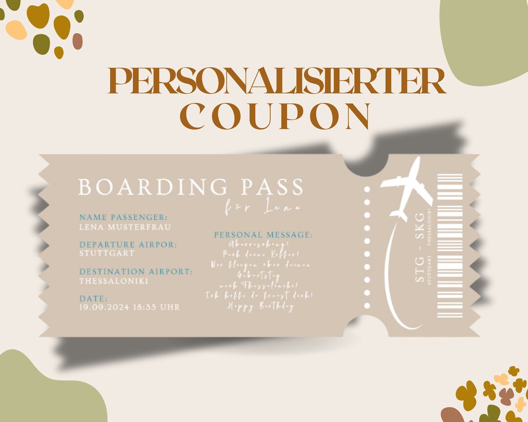 Voucher for a Trip Template Voucher to Print Out Gift Idea Voucher to ...