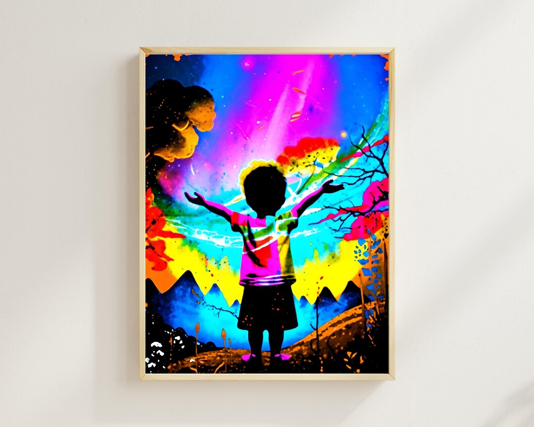 Colorful Psychedelic Wall Art – Digital Illustration “colorful Soul ...