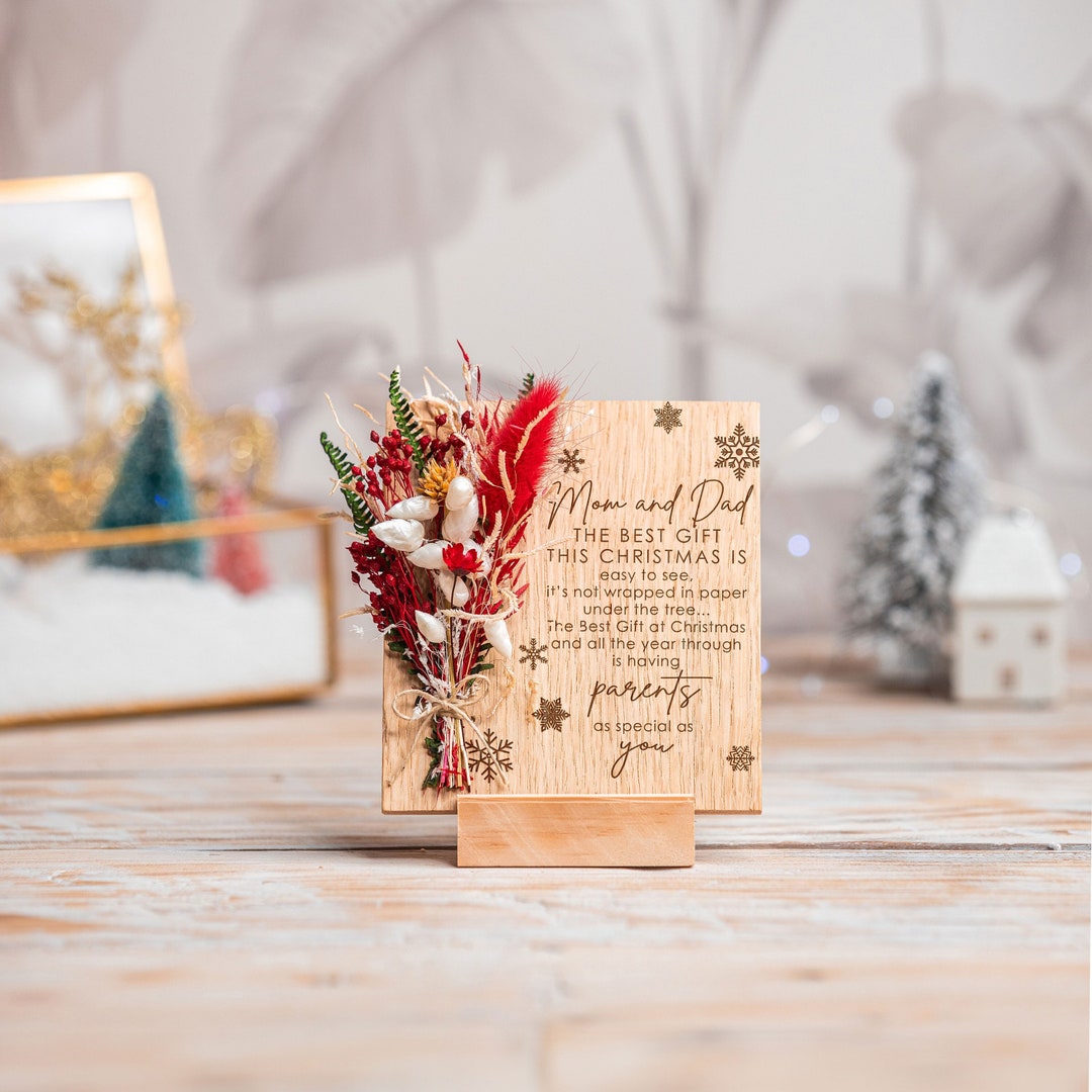 Mom and Dad Poem Christmas Card, Card Mom and Dad, Christmas Card With ...